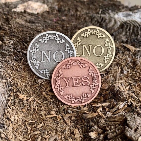 YES/NO Coin Decision Coin Oracle Coin 33 mm 1.25 inch | Etsy