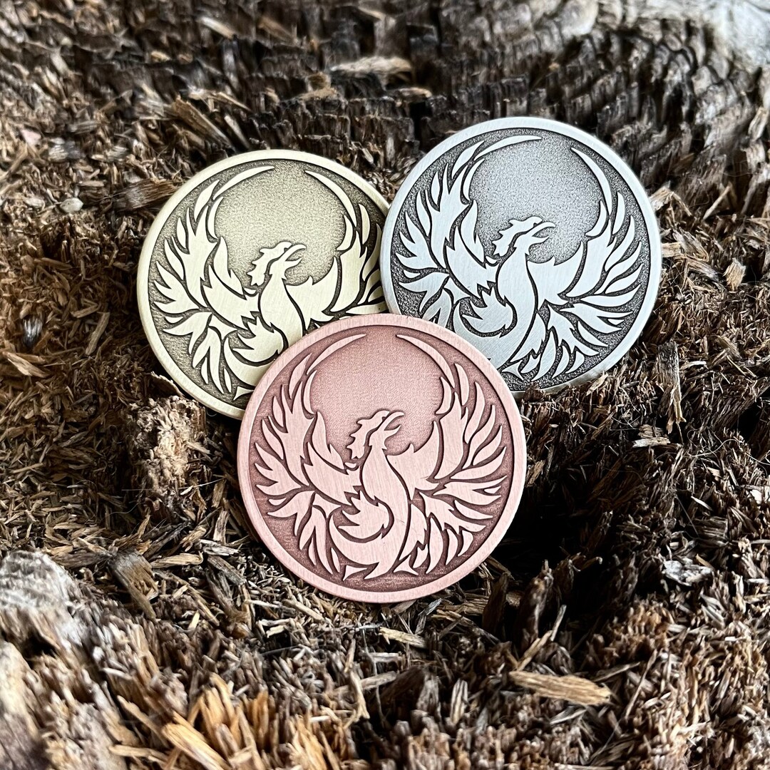 PHOENIX Coin || Phenix Pendant || Talisman of Luck || Magic Amulet ...