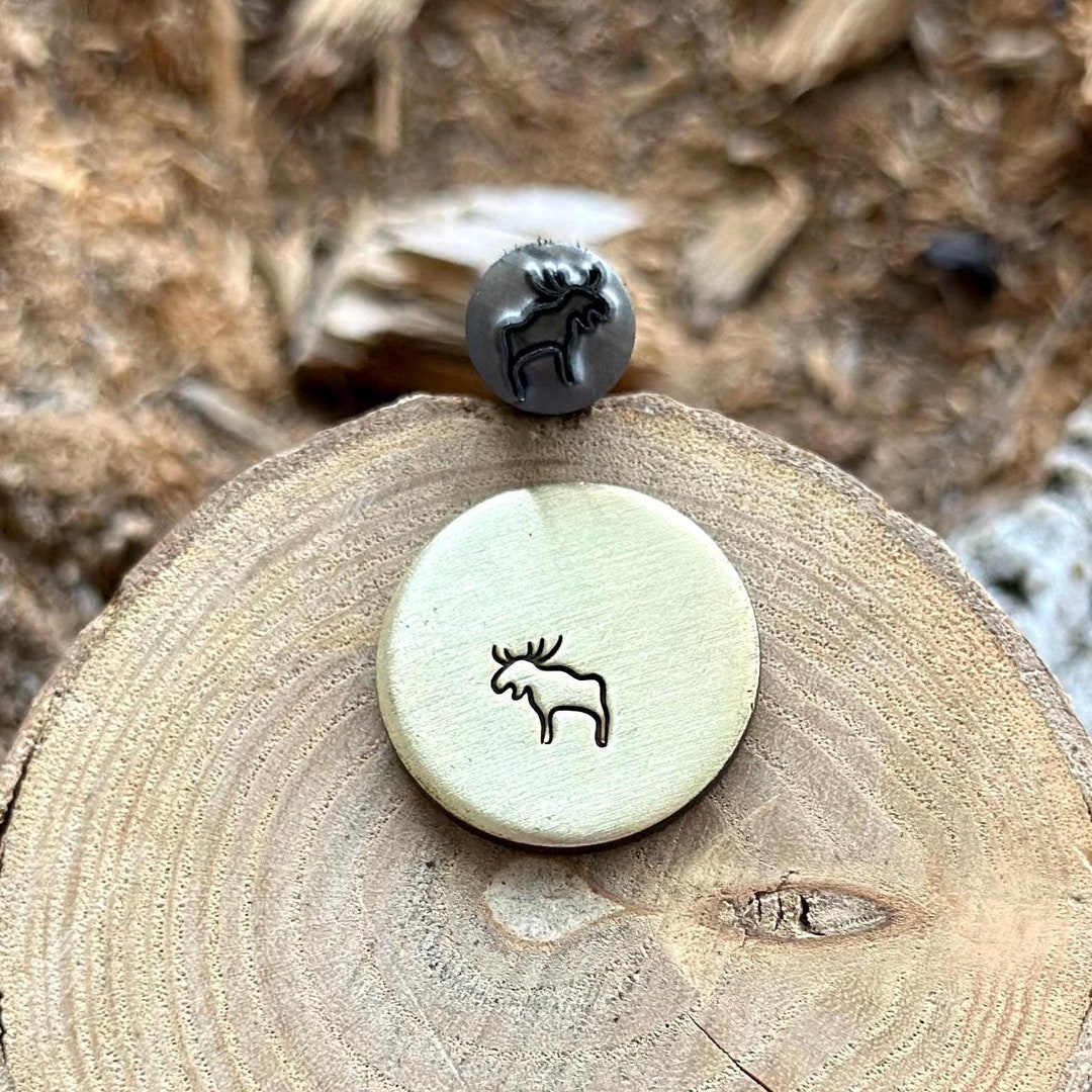 MOOSE SILHOUETTE Metal Stamp || Moose Metal Die || Animal Metal Stamps ...