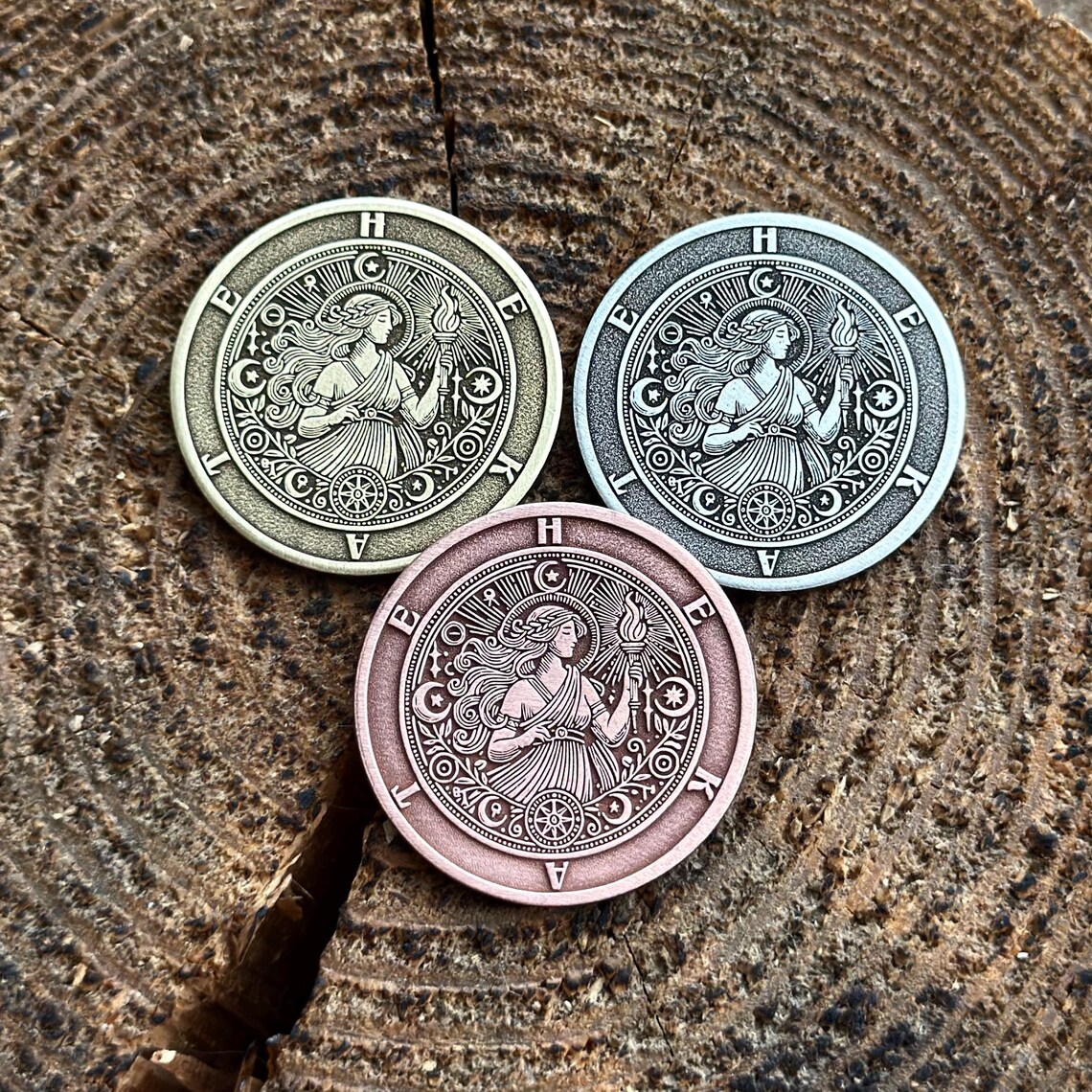HEKATE MAIDEN Coin || Hekate Coin || Hecate Amulet Charm | Hekate ...