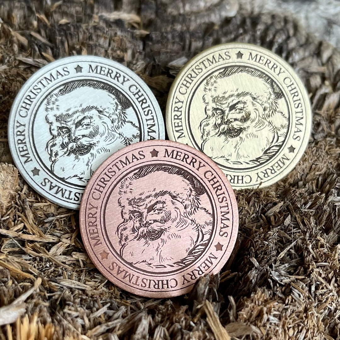 MERRY CHRISTMAS Coin Santa Claus Coin Souvenir Pendant Keychain Pin ...