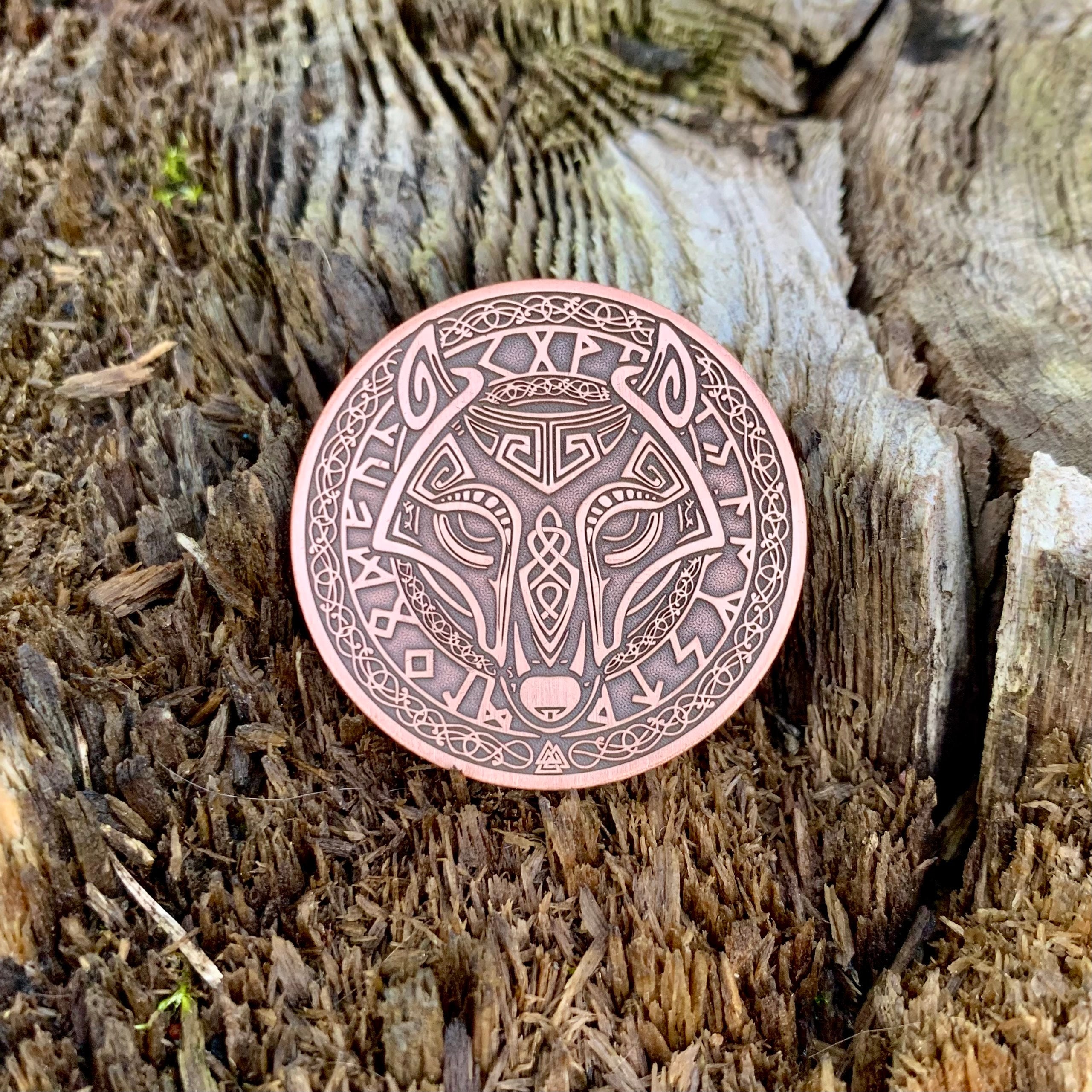 FENRIR Coin FENRIR Pendant FENRIR Keychain Fenrir Pin Badge - Etsy
