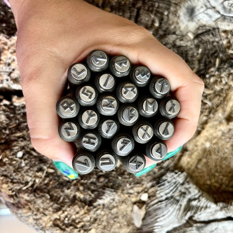 RUNE ALPHABET J Futhark Rune Alphabet Metal Stamp Metal - Etsy