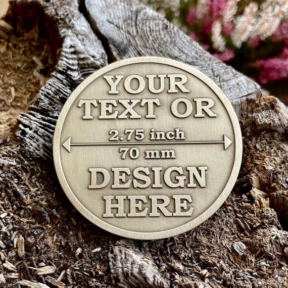CUSTOM COIN Souvenir Coin Pocket Token 70 Mm 2.75 Inch | Etsy