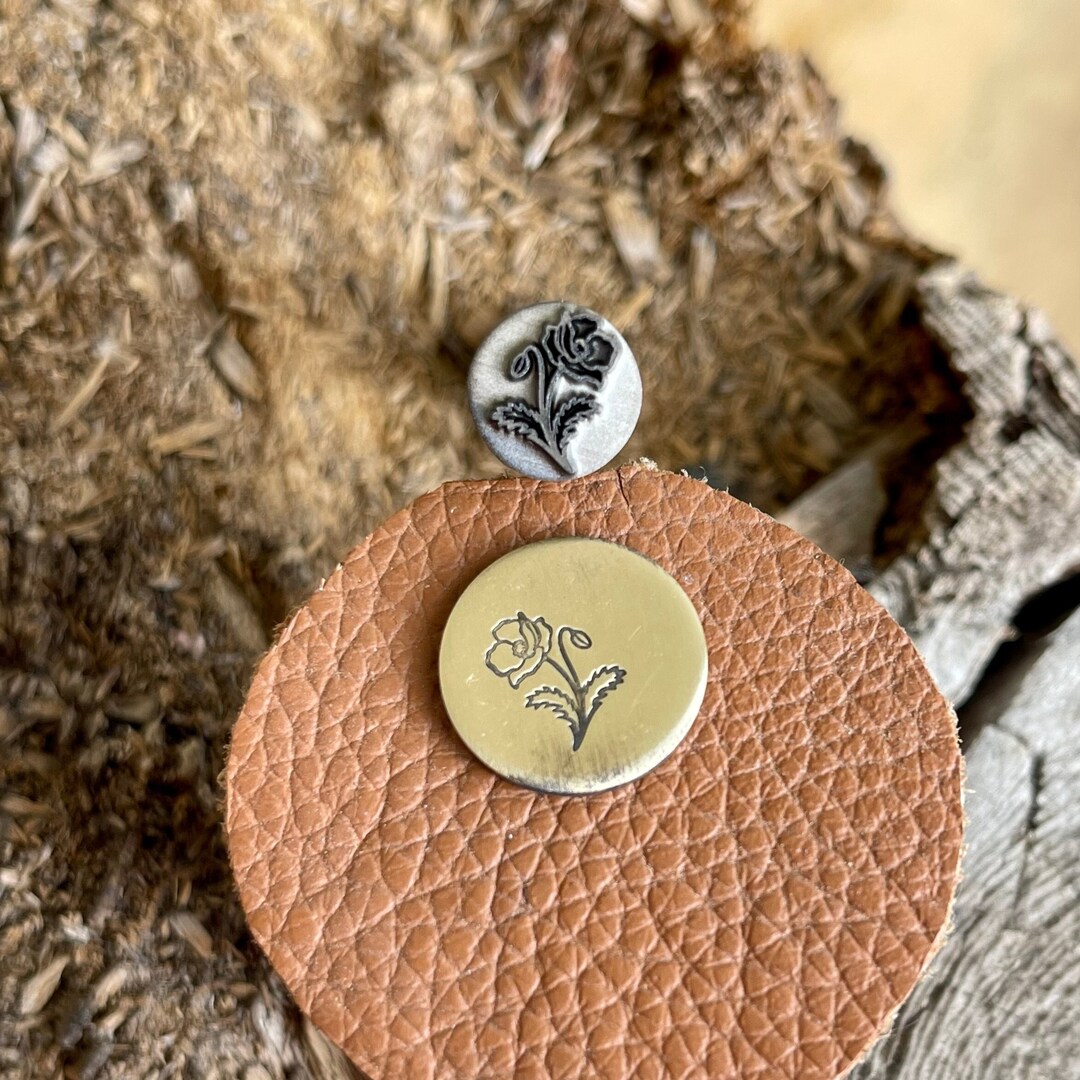 POPPY Metal Stamp Flower Metal Die Metal Stamps Jewelry Punch Stamp ...