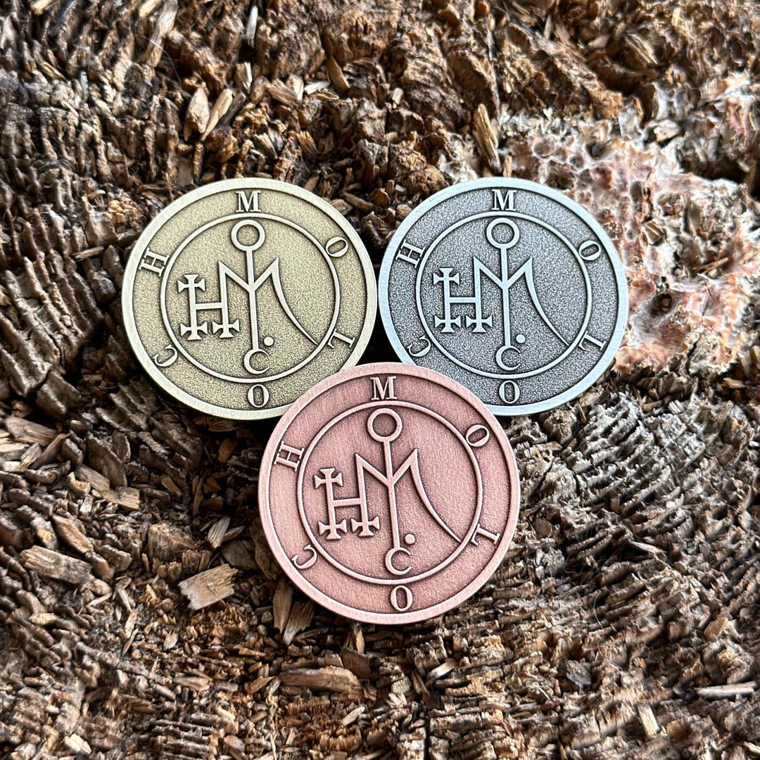 MOLOCH SIGIL Coin || Moloch Symbol Sigil Coin || Amulet Charm | Ancient ...