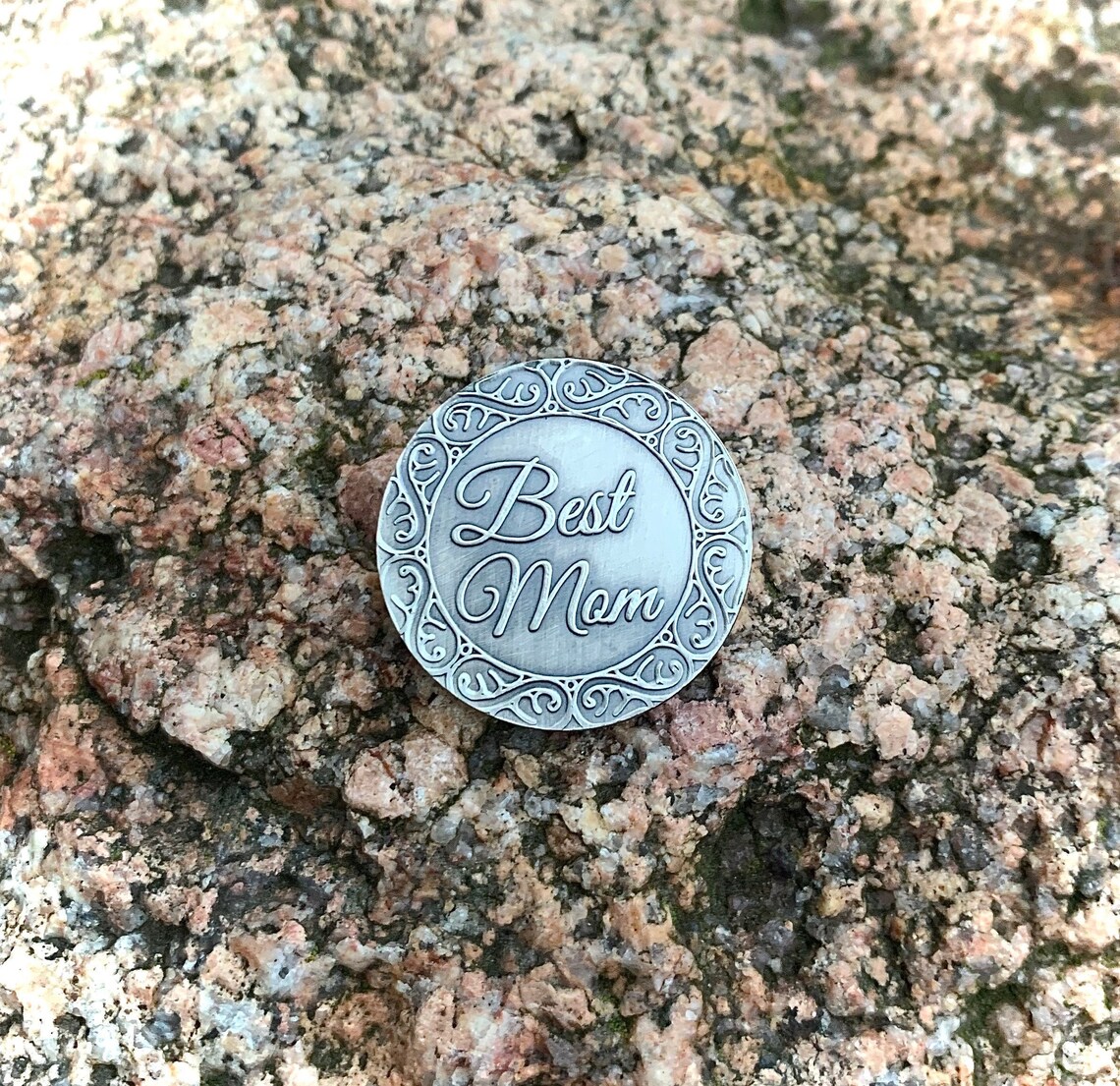 BEST MOM Coin Pendant Keychain Pin Badge 25mm-1 - Etsy