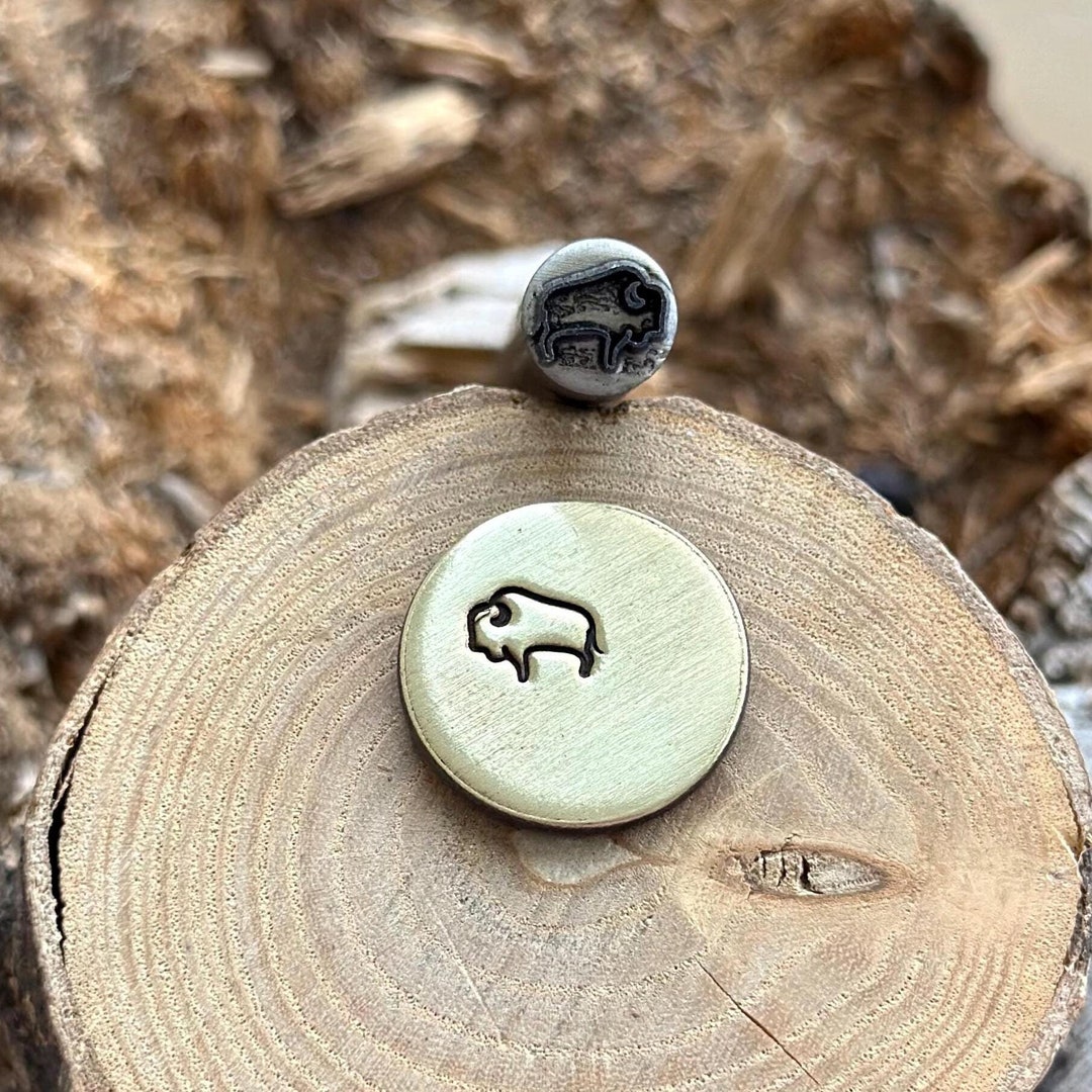 BISON SILHOUETTE Metal Stamp || Animal Metal Die || Bison Metal Stamps ...