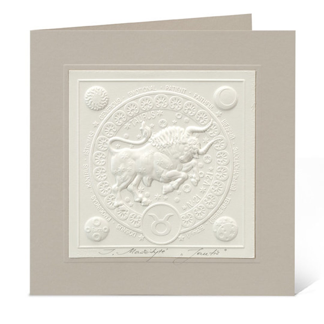 Postcard, Astrology Sign, Taurus, Zodiac Postcard, Celebration Postcard ...