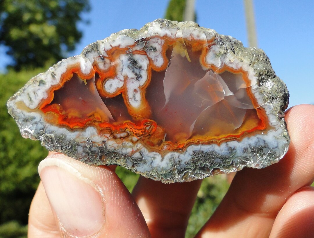 2-1/4" Amazing Natural Colorfull AGATE - Africa, Morocco, Midelt, Aouli ...