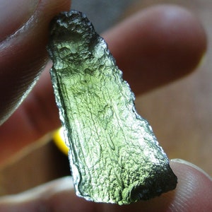 Over 2g Powerful Real Green Tektite MOLDAVITE - 100% Natural From Czech ...