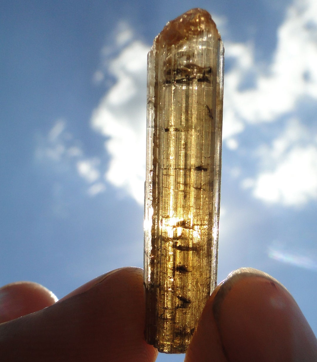 19.5ct- Bi-colour - Golden-brown TOURMALINE - Dravite - Mwajanga ...