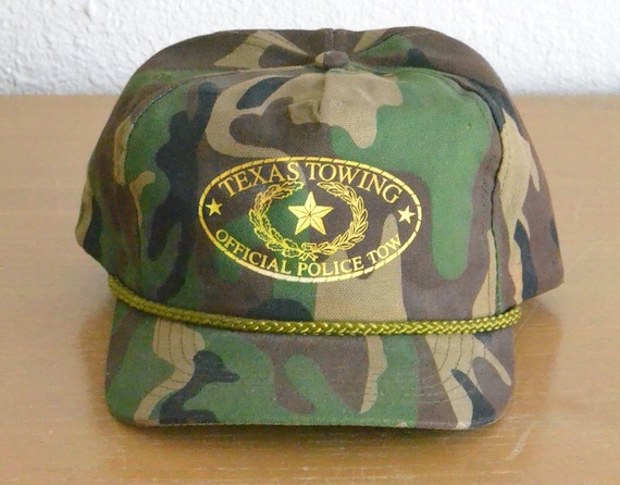 Vintage Texas Towing Official Police Tow Trucker Cap - Gem