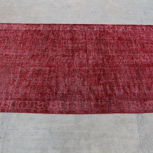 Handmade Vintage Rustic Red Runner Rug Hallway Long Bohemian Decorative ...