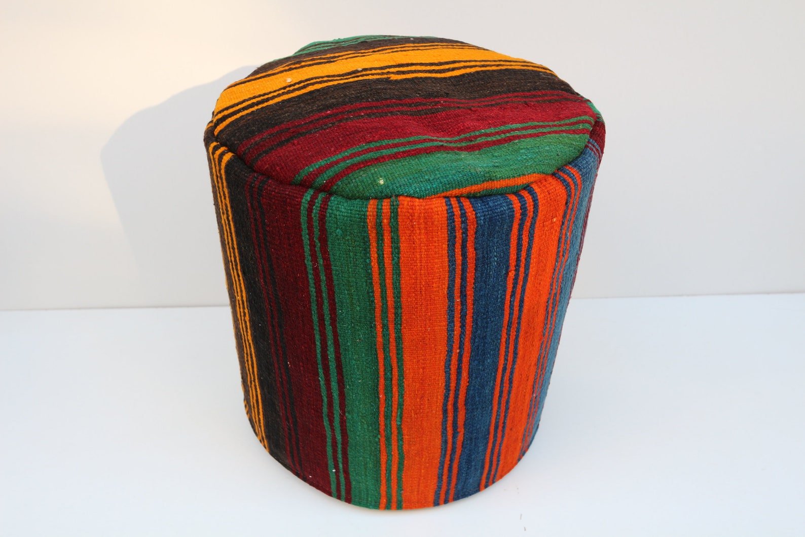 Colorful Pouf Kilim Pouf Rustic Pouf Retro Pouf Ottoman - Etsy