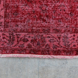 Handmade Vintage Rustic Red Runner Rug Hallway Long Bohemian Decorative ...
