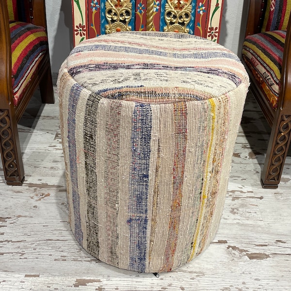 Blue Pouf - Etsy
