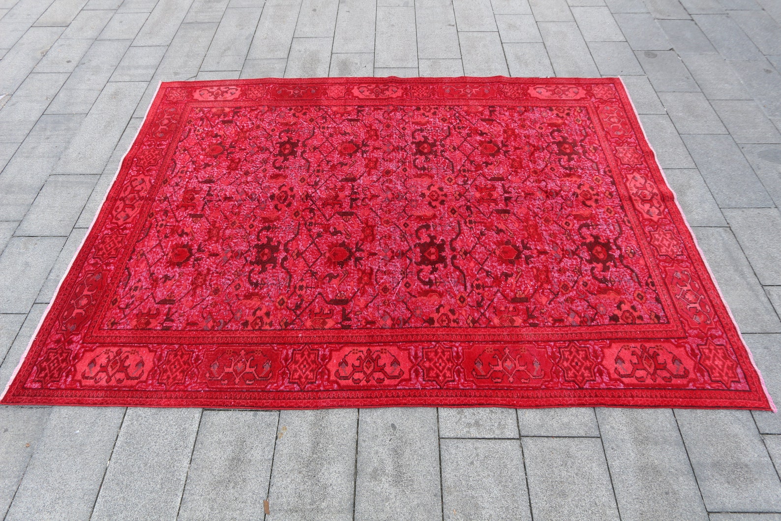 Living room red rug 9'9x6'7'feet303x206cm | Etsy