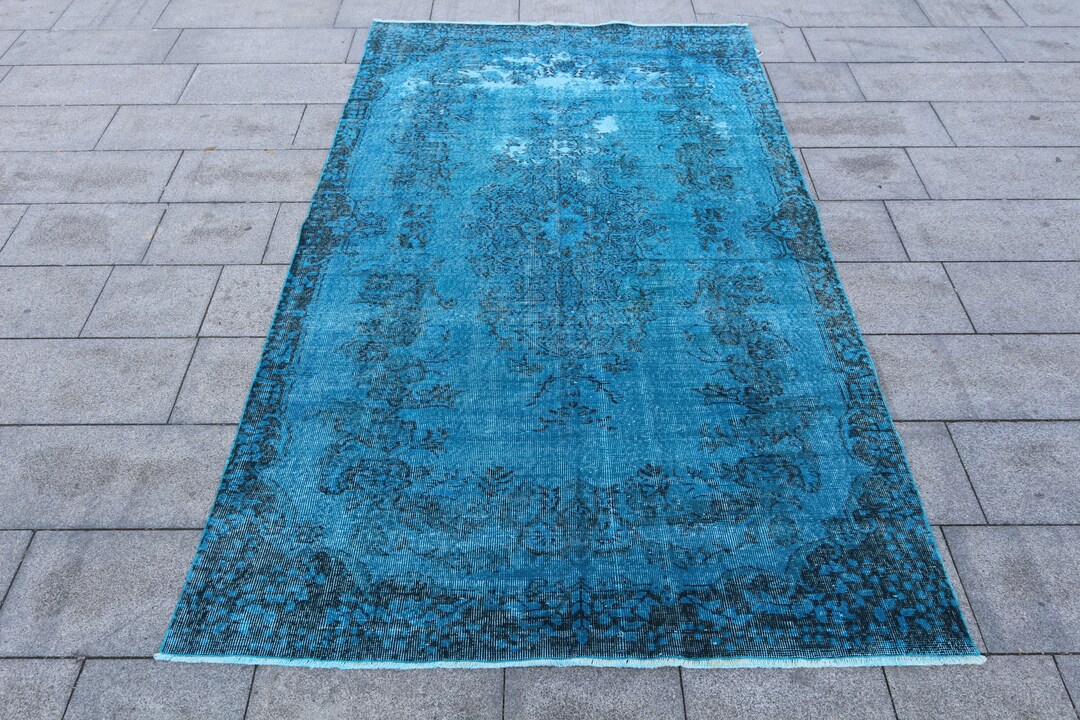 Turquoise Rug, 8'9"x5'9"feet,274x180 Cm, Anatolian Rug, Nomadic Rug ...