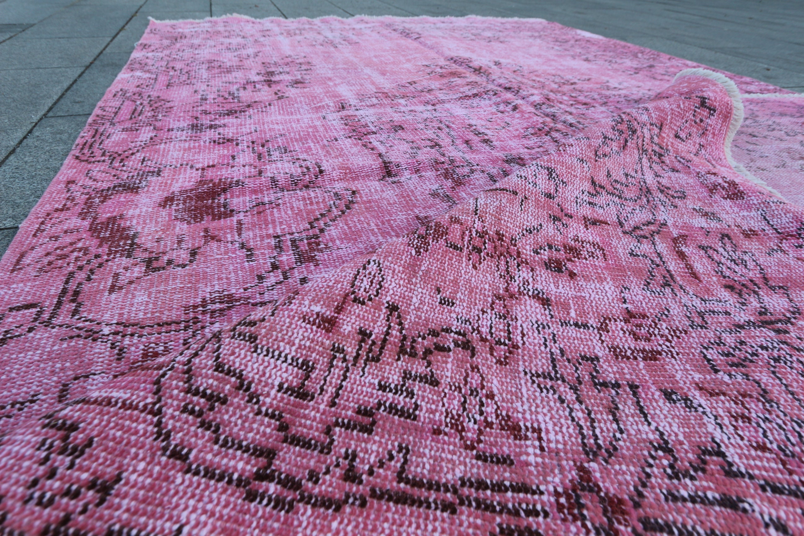 Decorative Pink Rug 9'7x5'7feet 298x174 | Etsy