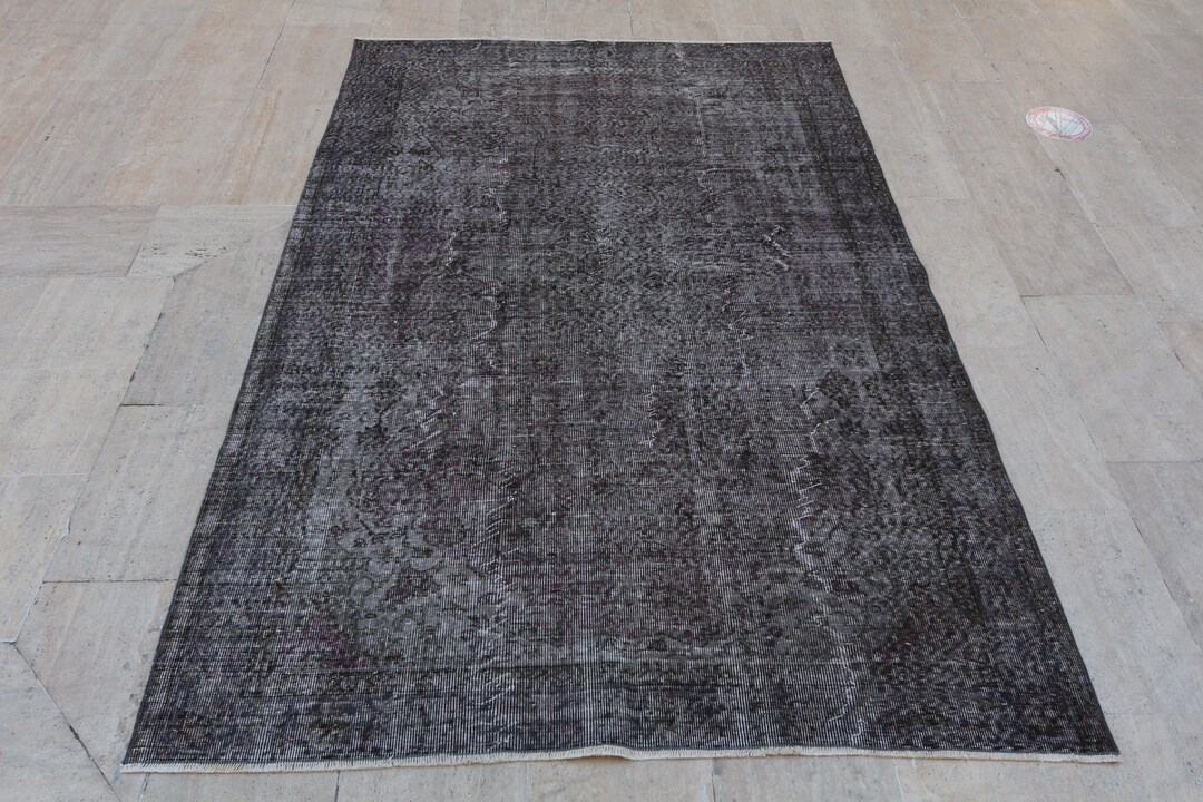 Handmade Vintage Living Room Rug Gothic Authentic Gray Wool Floor ...
