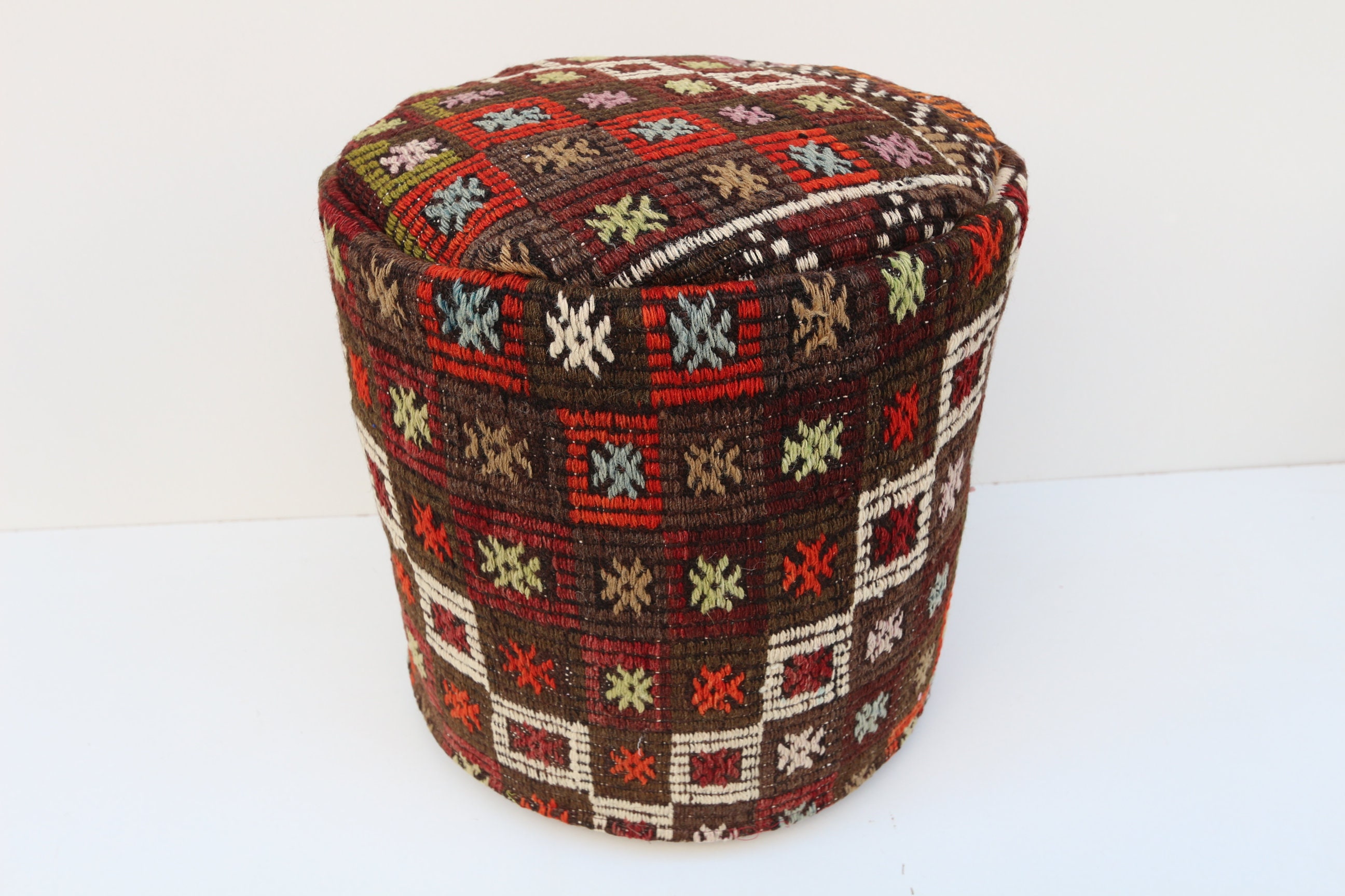 Pouf ottoman Pouf moroccan Pouffe Pouf cover Pouf leather | Etsy