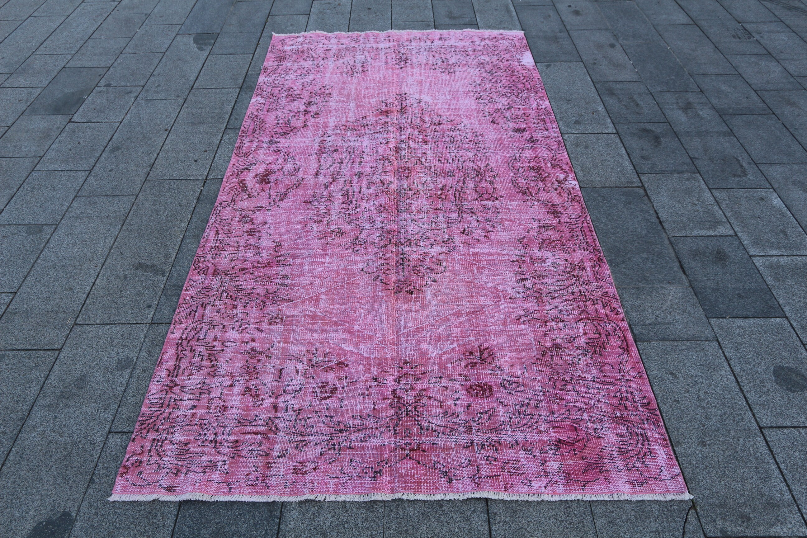 Decorative pink rug 9'7x5'7feet 298x174 | Etsy