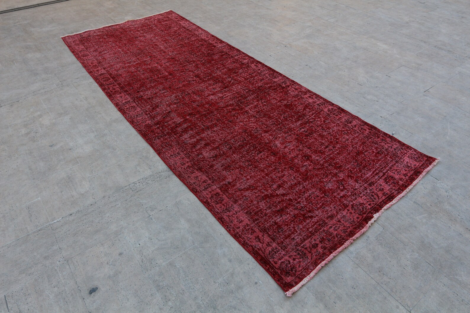 Handmade Vintage Rustic Red Runner Rug Hallway Long Bohemian - Etsy