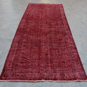 Handmade Vintage Rustic Red Runner Rug Hallway Long Bohemian Decorative ...