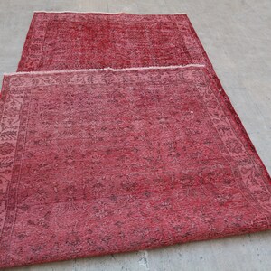 Handmade Vintage Rustic Red Runner Rug Hallway Long Bohemian Decorative ...