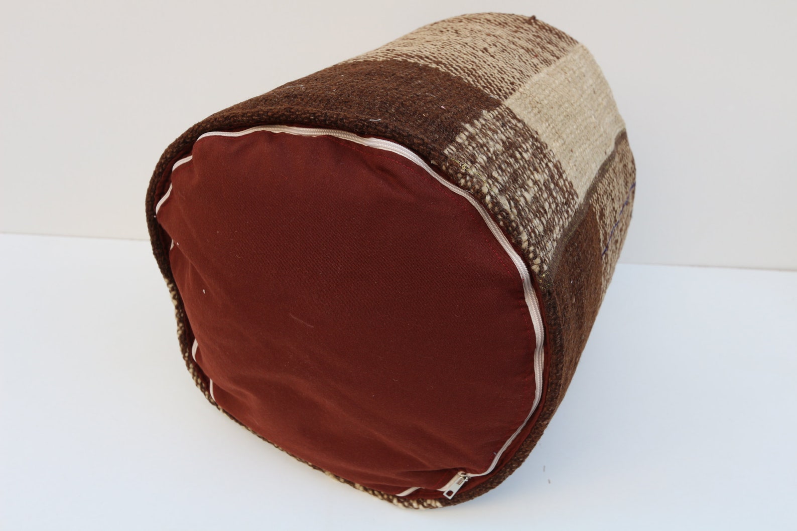 Black Pouf White Pouf Brown Pouf Black and White Pouf Wool | Etsy