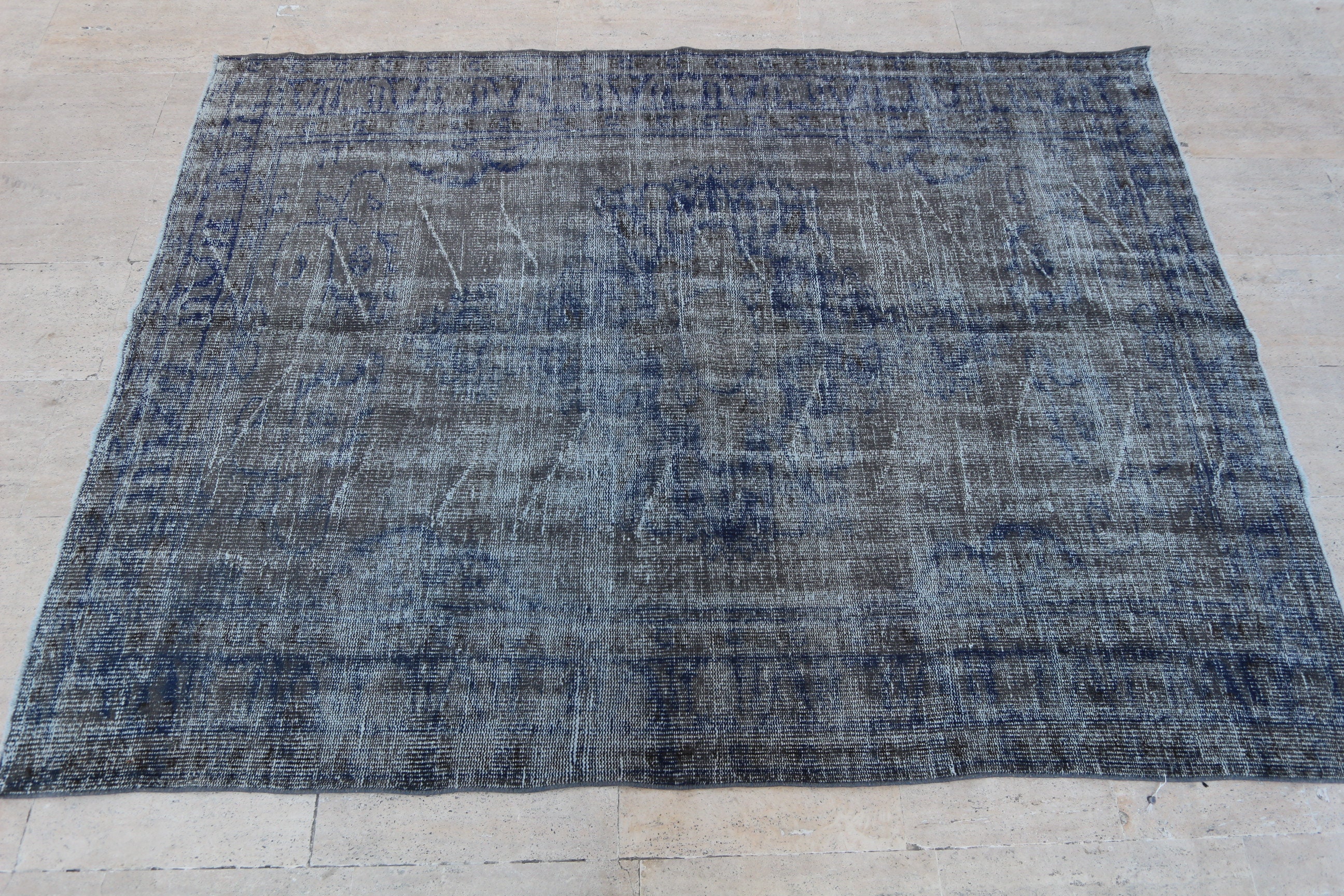 Tribal Rustic Wool Gray Floor Rug Eclectic Living Room Bedroom - Etsy UK