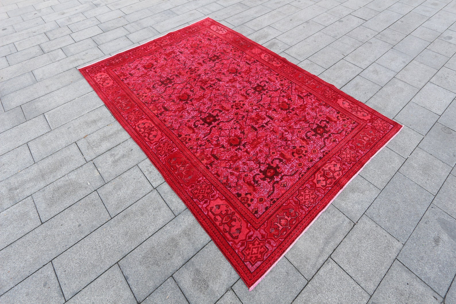 Living room red rug 9'9x6'7'feet303x206cm | Etsy