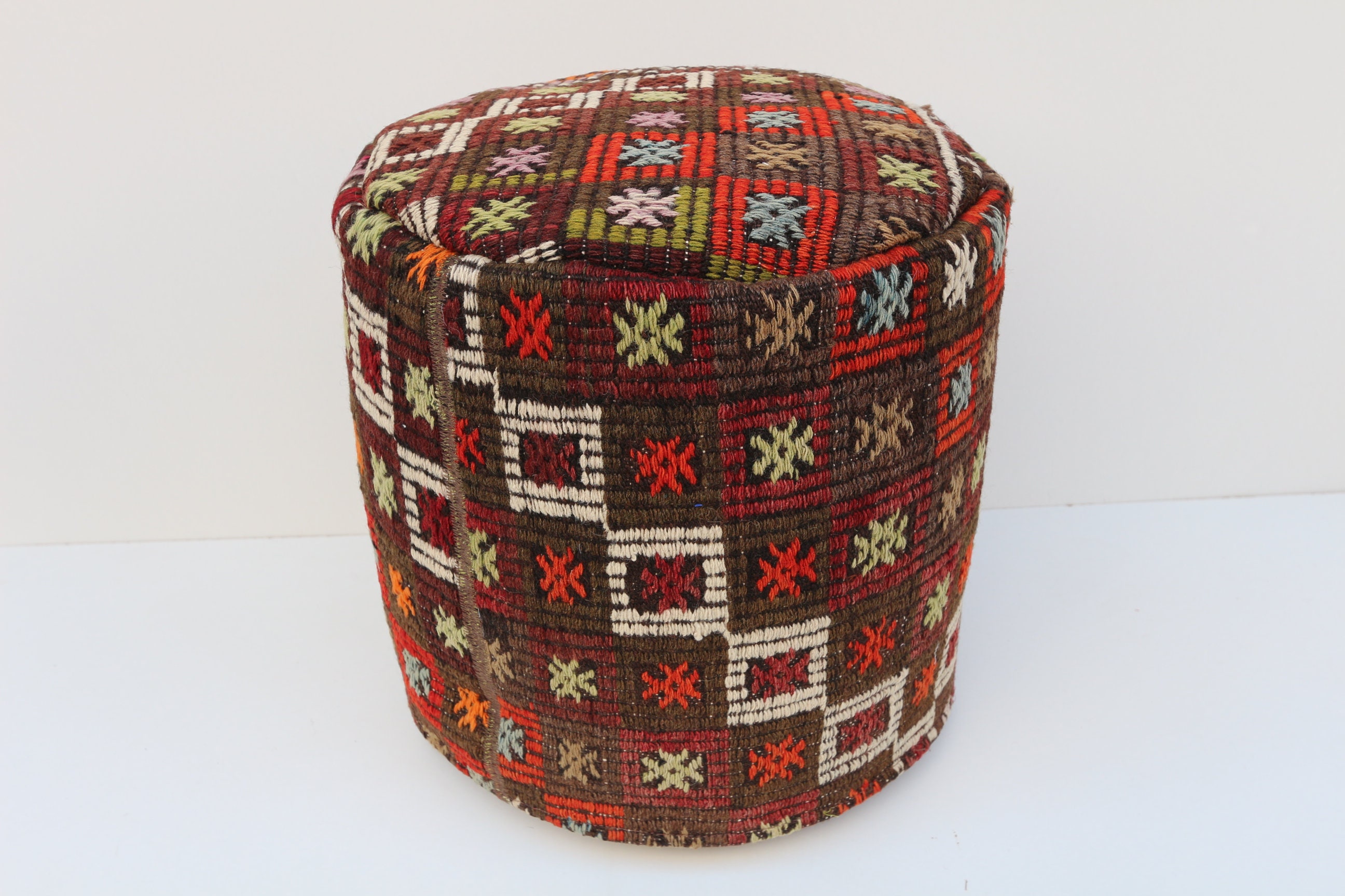 Pouf ottoman Pouf moroccan Pouffe Pouf cover Pouf leather | Etsy