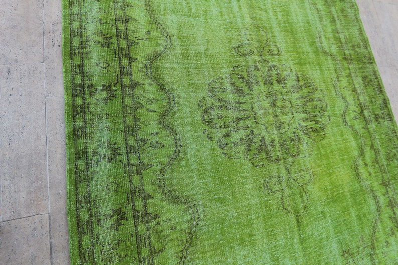 Green Rustic Gothic Luxury Living Room Rug Distressed Handmade - Etsy