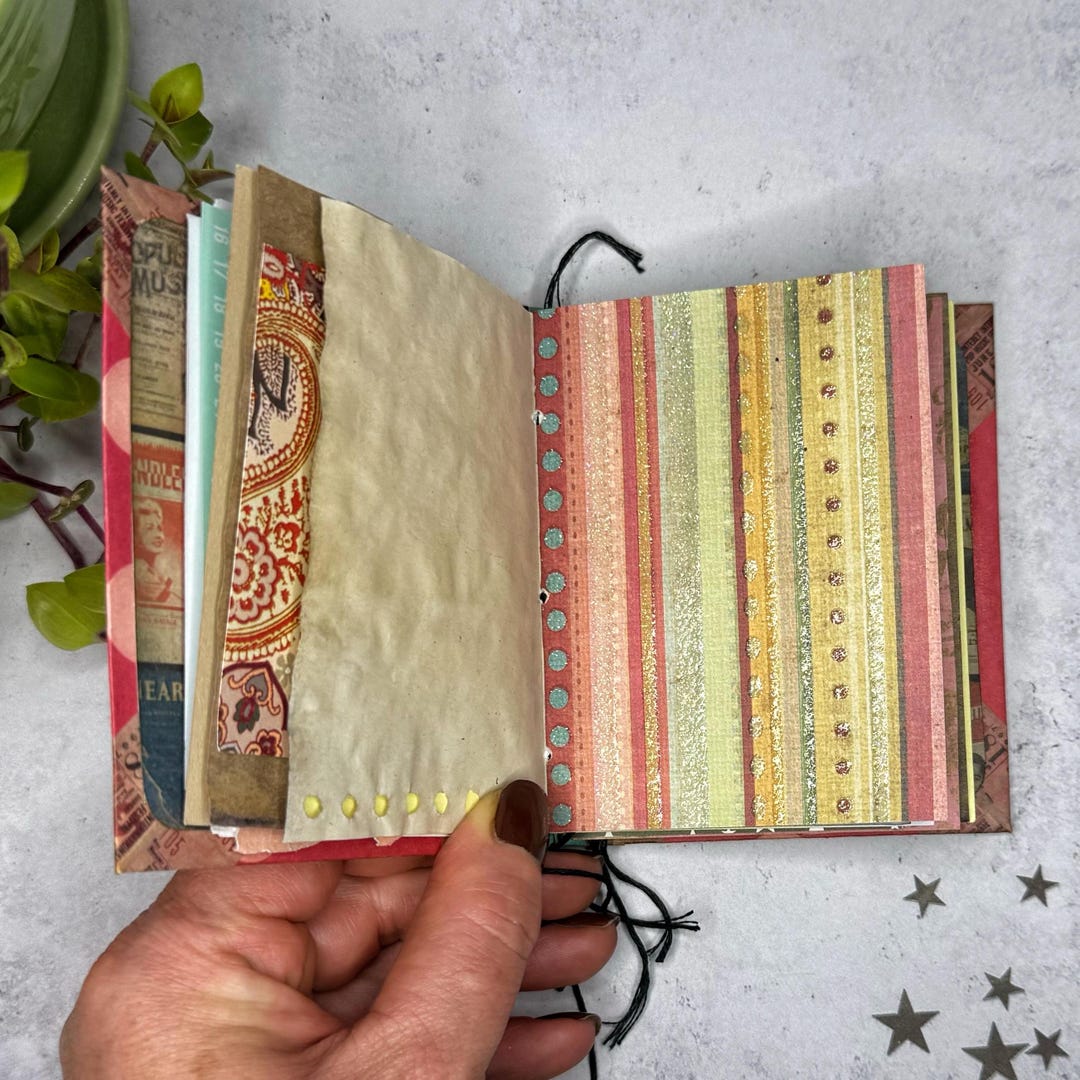 Blank Junk Journal Mini, Small Journal, Mini Junk Planner, Ready to Use ...