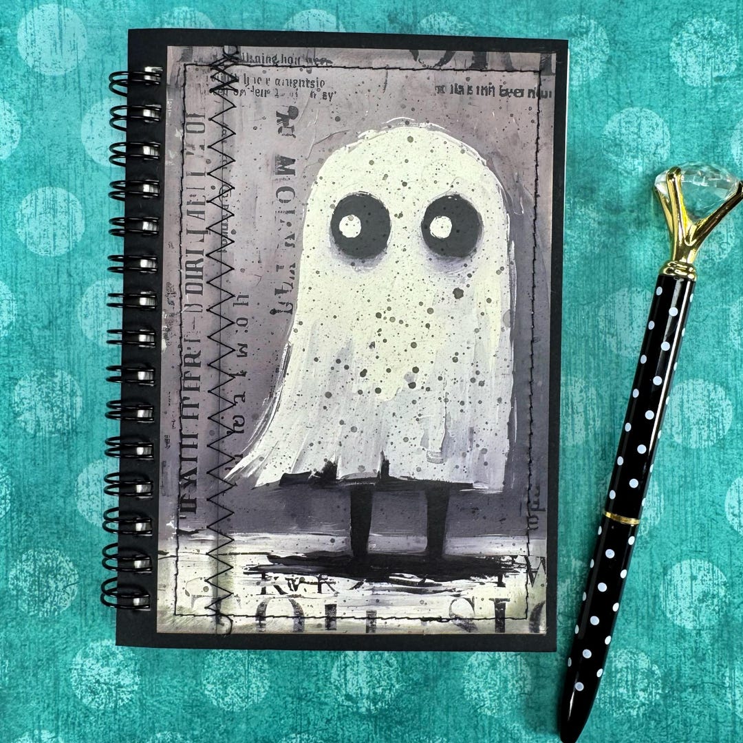 Ghost Boy Notebook, Handmade Spiral Notebook - Etsy