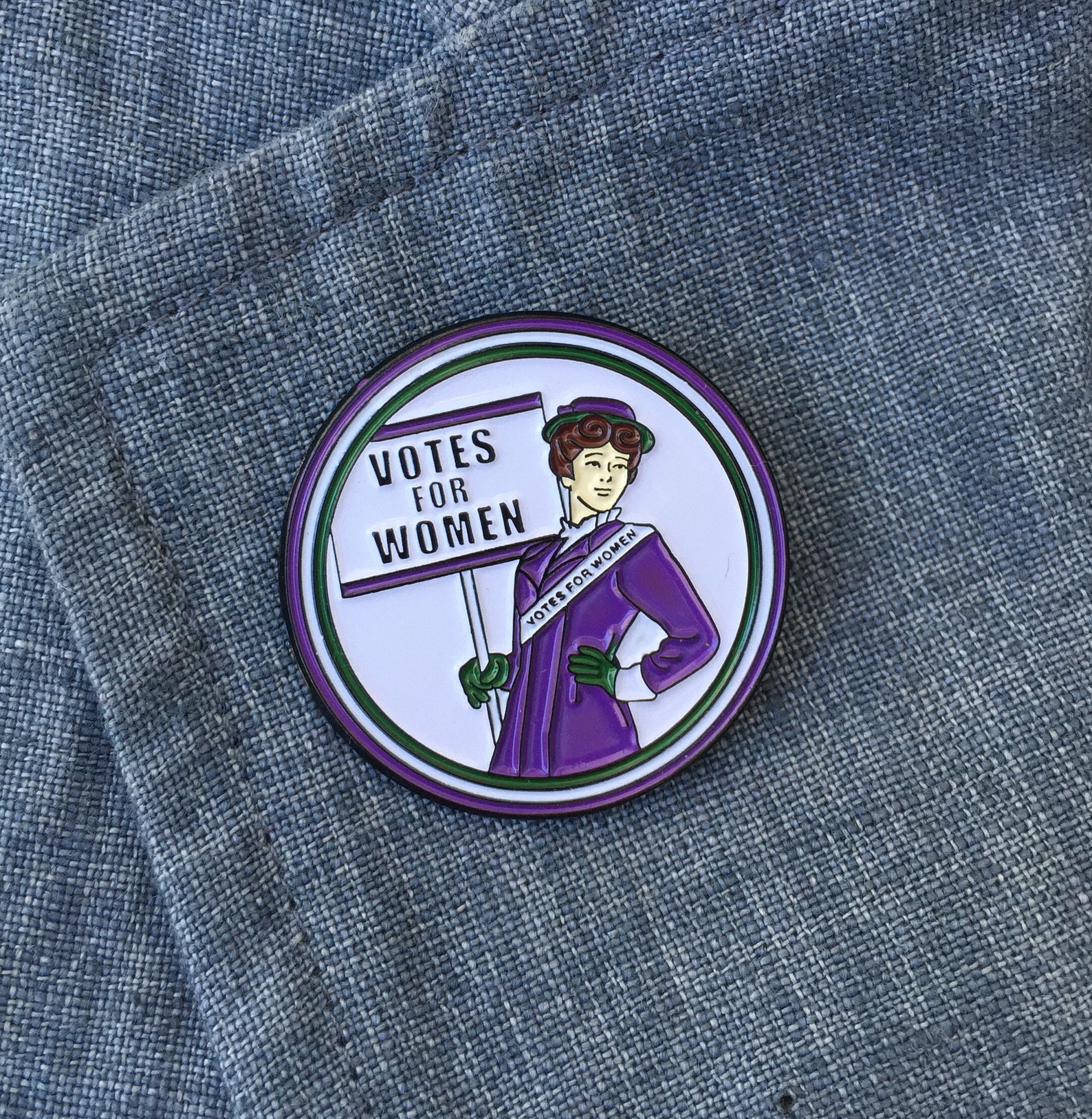 Votes for Women Suffragette Power Pin - Suffrage Enamel Pin - Etsy