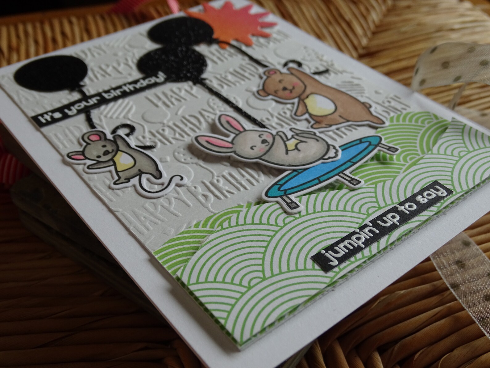 Handmade Jumpin up to Say Happy Birthday Greeting Card - Etsy