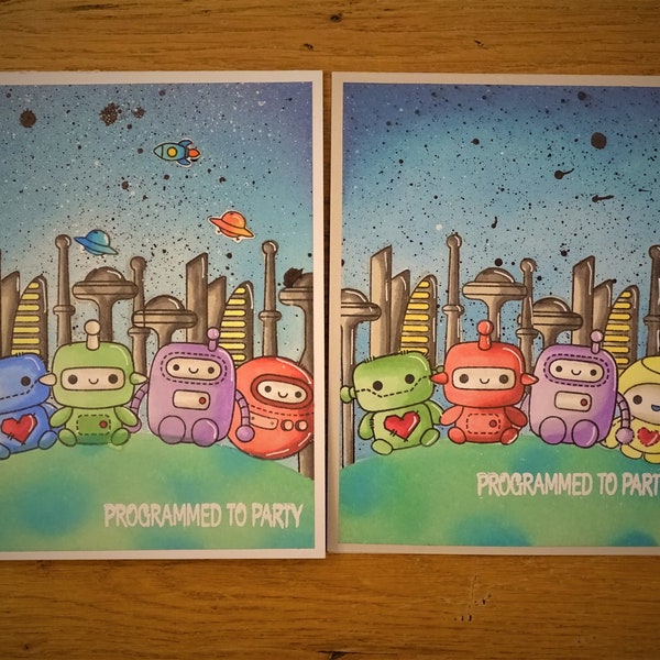 Robot Birthday Card - Etsy