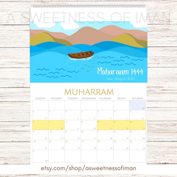 Islamic Hijri Calendar for Kids With Gregorian Dates - Etsy