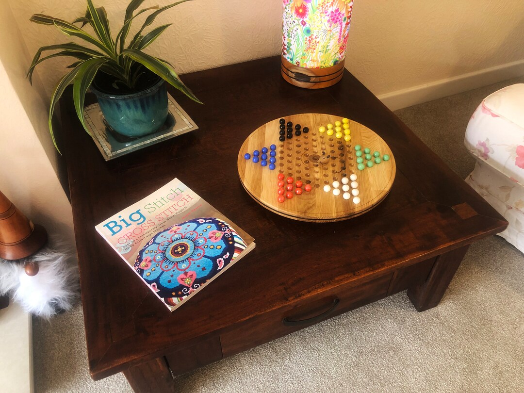 Large Chinese Checkers , Games, Cornish Oak, Table, Gift, Chequers ...