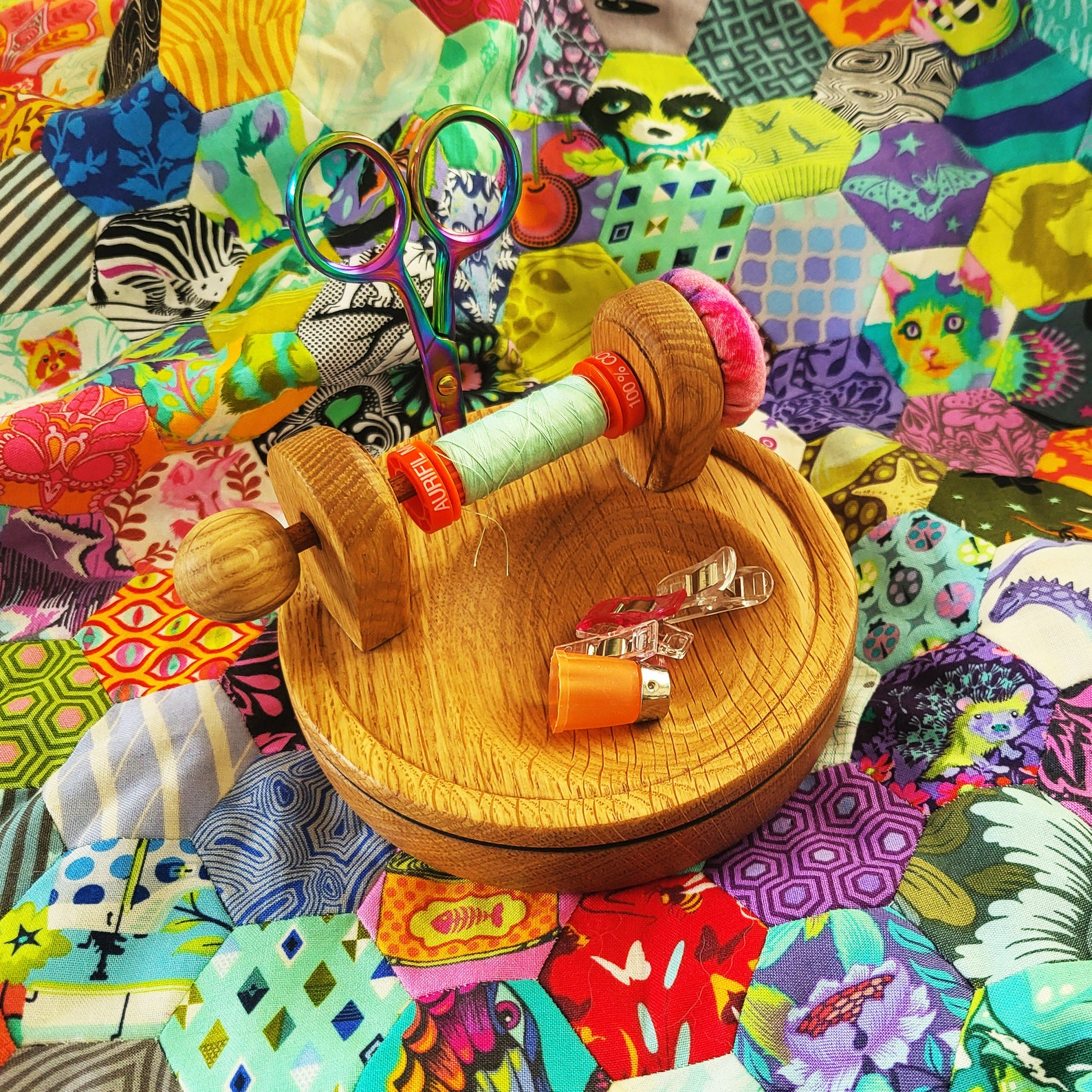 Sewing Work Station: Spool Holder, Pin Cushion & Magnetic Tray - Etsy