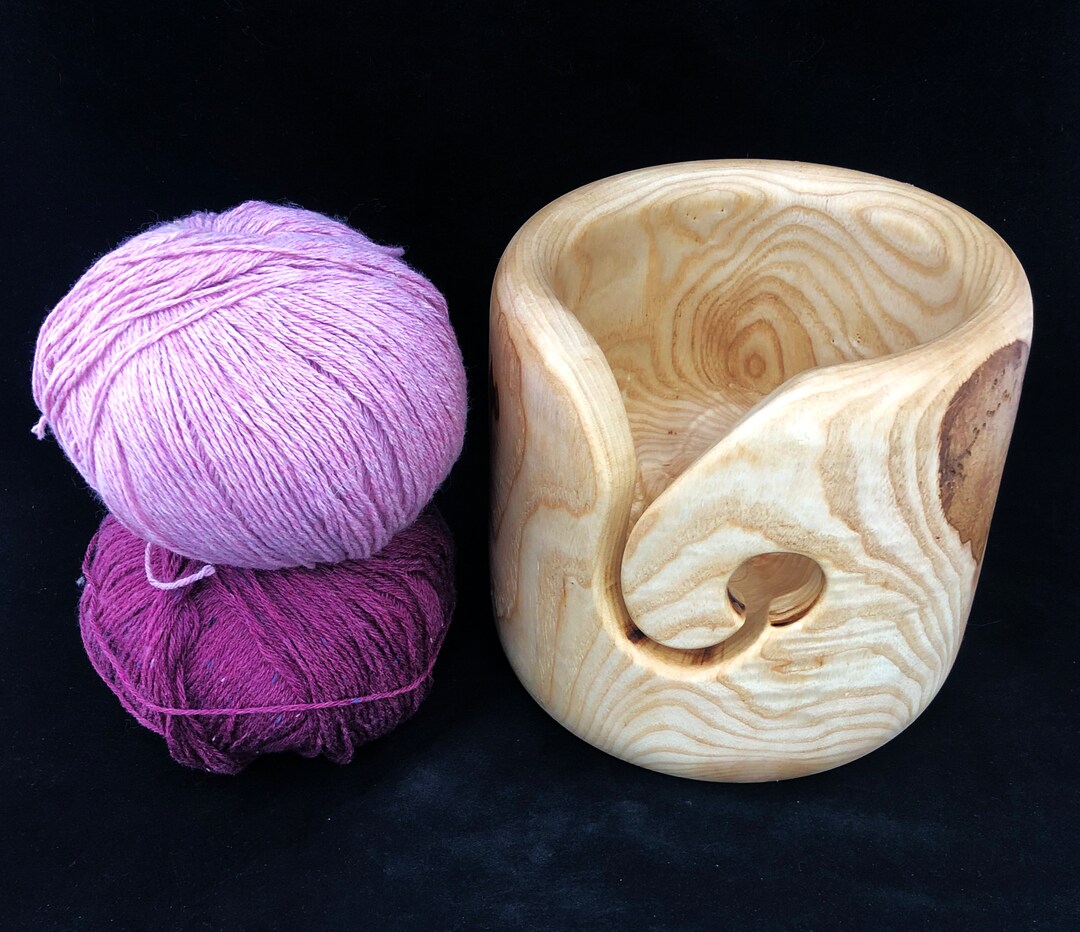 020124, Rustic, Yarn Bowl, Ash, Medium, Floor, Handmade , Crochet, Gift ...