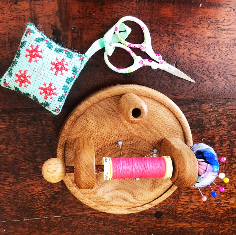 Sewing Work Station: Spool Holder, Pin Cushion & Magnetic Tray - Etsy