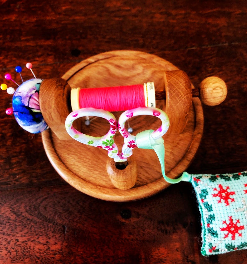 Sewing Work Station: Spool Holder, Pin Cushion & Magnetic Tray - Etsy