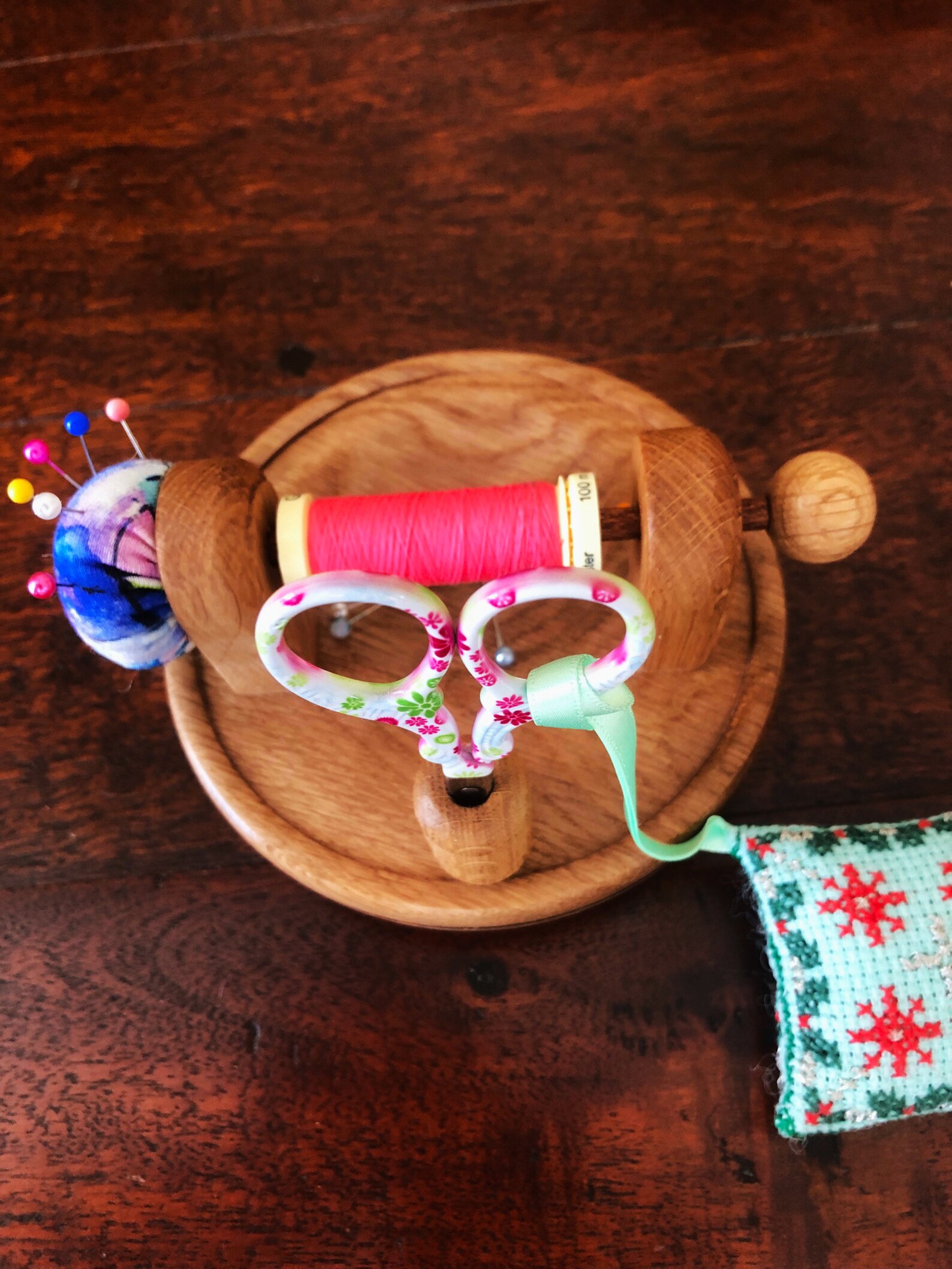 Sewing Work Station: Spool Holder, Pin Cushion & Magnetic Tray - Etsy