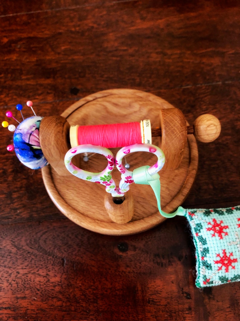 Sewing Work Station: Spool Holder, Pin Cushion & Magnetic Tray - Etsy