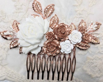 Rose Hair Comb - Etsy
