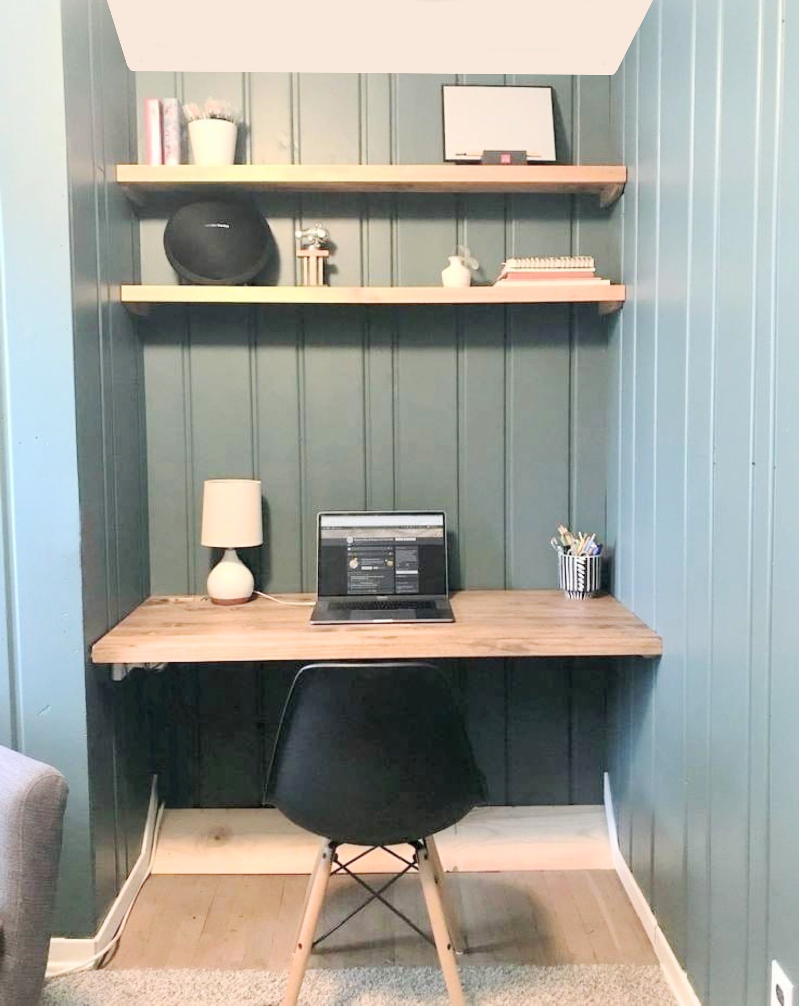 Built-in Bespoke Rustic Alcove Desk - Etsy